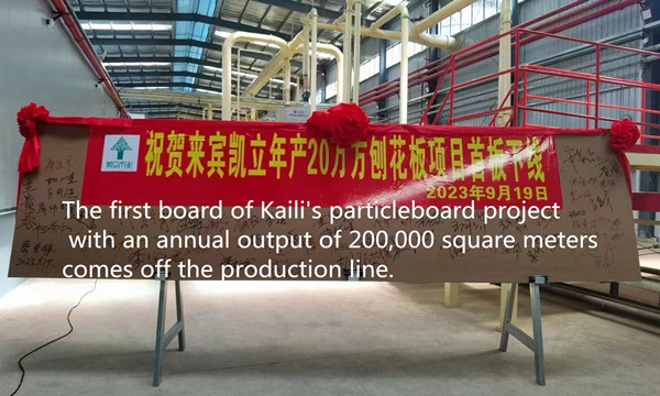 News - Congratulations | Guangxi Kaili Wood Industry’s first particle ...